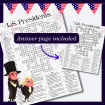 US Presidents Crossword Puzzle: History Game for Teens/adults (digital ...