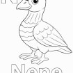 Nene Goose Coloring Page: Letter N Activity (printable) - Etsy