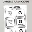 Ukulele Chord Flash Cards for Beginners: Printable Chord Sheet (PDF) - Etsy
