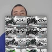 Honda Motorcycles Complete BUNDLE - Wrap Template - Scale Template ...