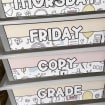 School Doodles Teacher Rolling Cart Labels | EDITABLE | Calm Pastel ...