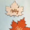 Personalized Maple Leaf Place Cards: Rustic Thanksgiving Table Decor - Etsy