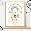 Baby Alphabet Book, Printable Baby Shower Abc Book, Animal Alphabet ...