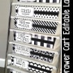 10 Drawer Rolling Cart Labels Editable Black and White Classroom Decor ...