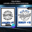 Volleyball Locker Sign Template, Volleyball Locker Decorations, Travel ...