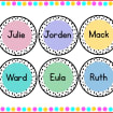 Back to School Bright Spotty Student Name Tags, Name Signs, Classroom ...