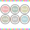 Printable Boho Dotty Student Name Labels, Calm Colors Classroom Labels ...