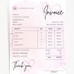 EDITABLE INVOICE TEMPLATE, Pink Hearts Invoice Template for Small ...