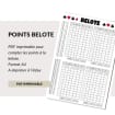 PDF Imprimable pour Compter les Points à la Belote - Etsy France