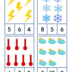 Weather Count and Clip Cards,numbers 1-10,preschool,weather Activities ...