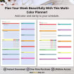 Multi-color Weekly Planner Printable PDF, Week Organizer, Productivity ...