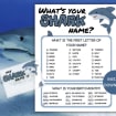 Shark Name Game Printable, What's Your Shark Name Game, Name Generator ...