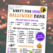 What's Your Spooky Halloween Name Game | Halloween Spooky Name Game ...