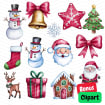 Snow Cap Alphabet Bundle , Winter Alphabet Clipart, Christmas Font Png ...