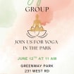 Ladies Yoga Meet-up Invitation Animated Canva Template Yoga Club ...
