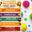 Editable Halloween Spirit Week Flyer: School Events Itinerary (canva ...
