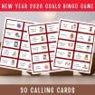 New Year 2026 Goals Bingo Game | Printable Goal Setting Activity for ...