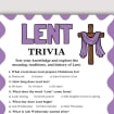 Lent Trivia Game, Fun Printable Lent Activity for Kids Adults, Ash ...