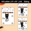 Halloween Handprint Craft, Black Cat Hand Print Art, Fall Footprint ...
