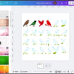Bird CANVA Frames Bundle, Flying Birds Designs, Editable Canva Template ...