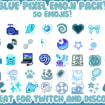 Blue Pixel Emotes || Animated Pixelated Blue Emotes for Discord and ...