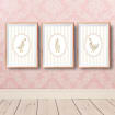 Duck Nursery Print Set, Blush Pink Nursery Decor, Pink Stripe Art, Duck ...