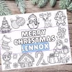 Personalized Christmas Coloring Page, Editable Christmas Coloring Page ...