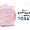 Editable Cielito Lindo Chip Bag Label, Pink Mexican Talavera Baby ...