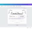 Modern Commitment Certificate, Calligraphy Commitment Certificate, Leaf ...