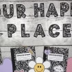 Welcome Back to School Bulletin Board for Pastel & Composition Notebook ...