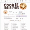 Cookie Order Form Editable Canva Template Black and White Minimalist ...