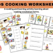 Cooking Vocabulary Worksheets: Kitchen Terms, Word Searches (digital ...