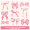 Pink Bows PNG, Coquette Home Decor, Bow Collage PNG, Girly Girl Pink ...