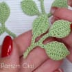 Easy Crochet Branch With Leaves Pattern Detailed Tutorial Crochet Lace ...