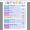 Rainbow Daily Schedule Chart for Kids, Editable Printable | Daily ...