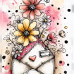 Whimsical Envelope CLIPART, Floral Mail Illustration, Cottagecore ...