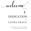 Minimalist Dedication Welcome Sign, Modern Dedication Sign, Boys ...
