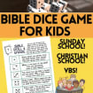 Bible Dice Game Worksheet | Sunday School Speaking - Etsy