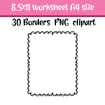 Doodle Border Clipart, Doodle Line Frame PNG, SLIDE Border Clipart ...