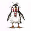 15 Scruffy Birds | Funny Skinny Bird Clipart | Watercolor Illustration ...
