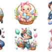 Easter Baby Clipart | Easter Clipart | Baby Clipart | Easter PNG | Baby ...