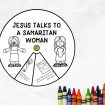 Jesus Talks to a Samaritan Woman, Printable Bible Coloring Wheel, Woman ...