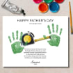 Editable Fathers Day Handprint Poem for Kid, Tape Measure Gift for ...