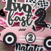 Two Fast Race Car Cake Topper: 2nd Birthday Party Decoration - Etsy