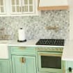 Dollhouse Lower Kitchen Cabinets (unpainted) With Mini Sink and Oven, 1 ...