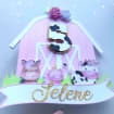 Pink Barn Cake Topper, Girly Farm Cake Topper, Pink Barn Birthday Party ...