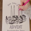 Advent Coloring Page Printable | Catholic Advent Wreath With Hope ...