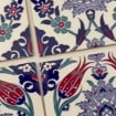 4x Turkish Ceramic Tile, Set of 4, Bathroom Tiles, Hamam Tile, Kitchen ...