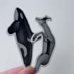 Stippling Art Stickers- Killer Whale and Springbok - Etsy UK