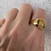 Family Crest Signet Ring, Pinky Ring, Image Engraved, Personalized Ring ...